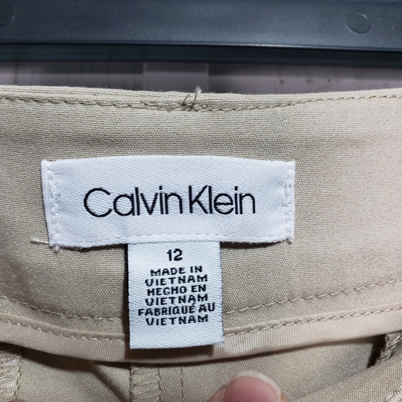 Calvin Klein | Pants & Jumpsuits | New Calvin Klein Tan Latte Cropped ...